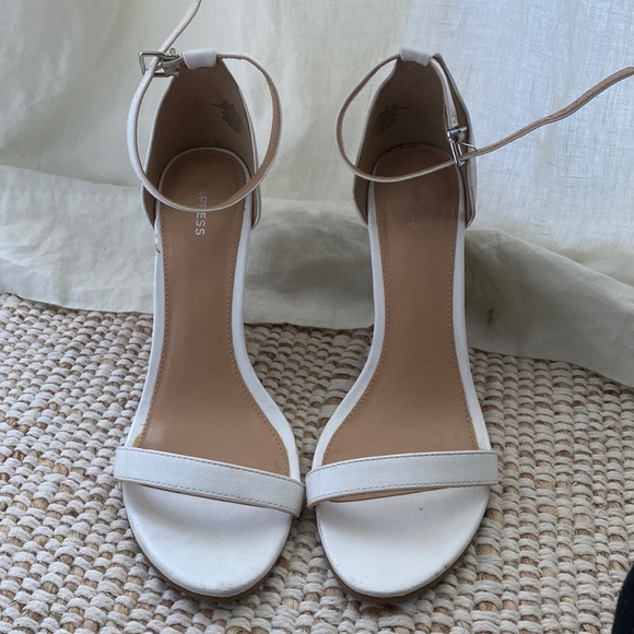 Express | Shoes | White Wedge Sandal Heals | Poshmark